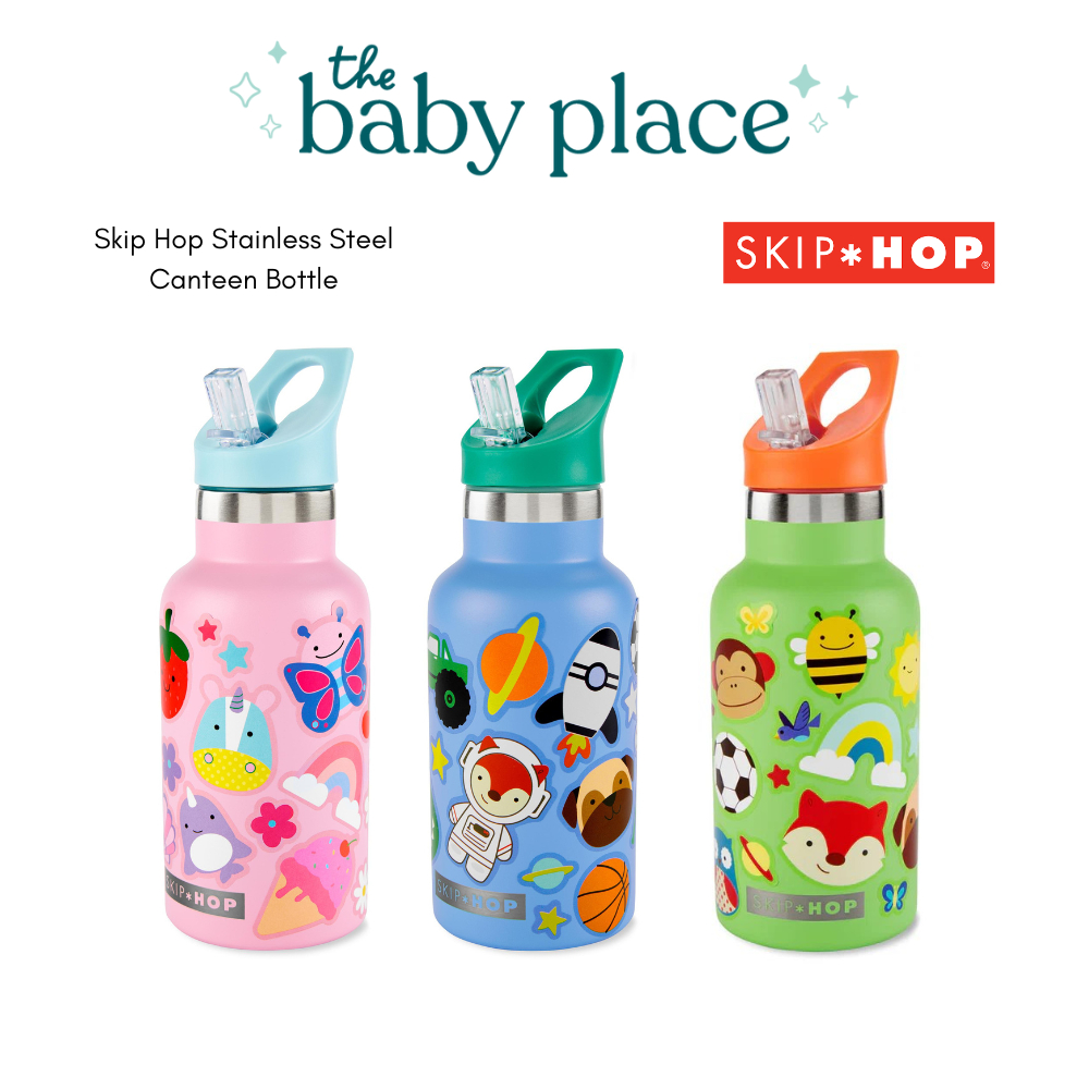 Skip Hop Stainless Steel Canteen Bottle With Stickers | Shopee Malaysia