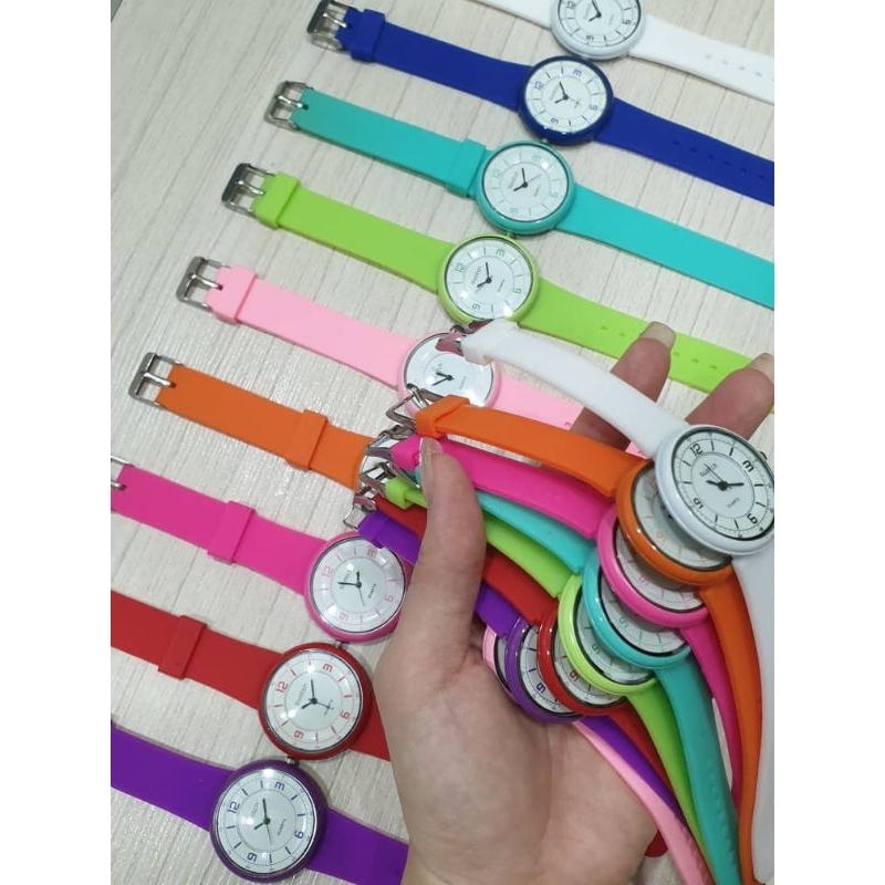 RUBBER WATCH LADIES DESIGN BIG&SMALL/COLOURFUL RUBBER WATCH STUDENT ...