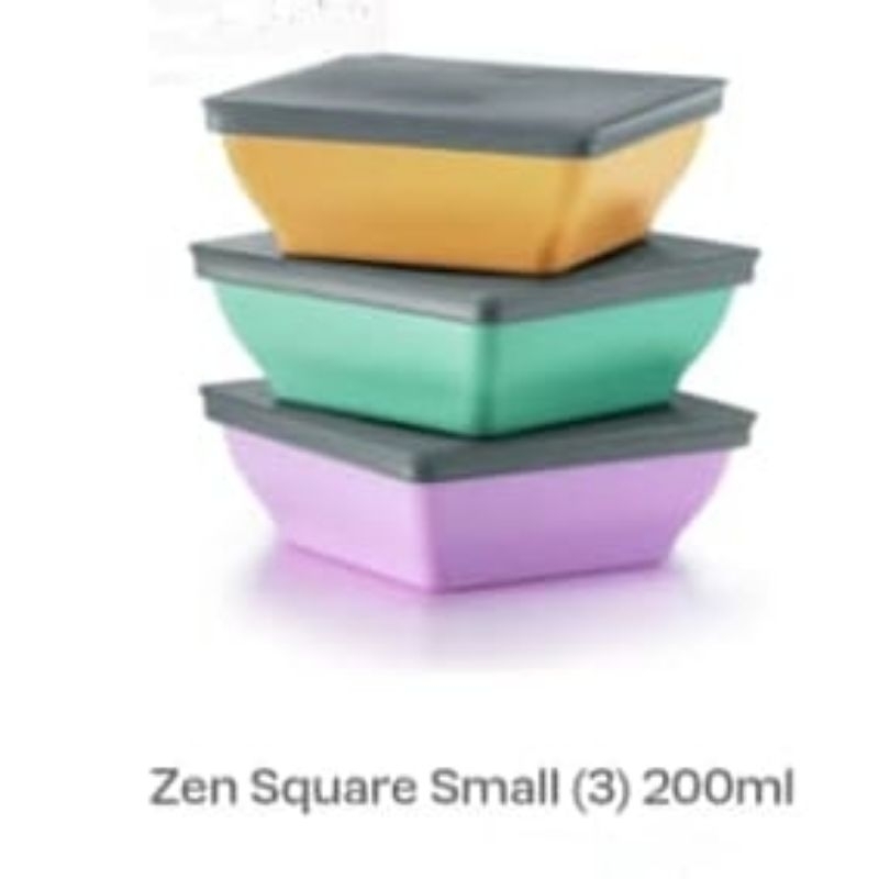 Tupperware Zen Square Away (3 PCS) 200ml | Shopee Malaysia