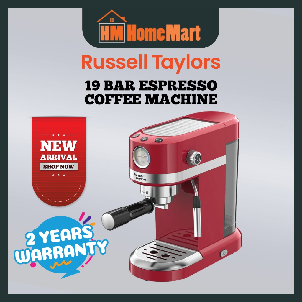 Russell Taylors 19 Bar Espresso Coffee Machine EM-10 ( 2 Years Warranty ...