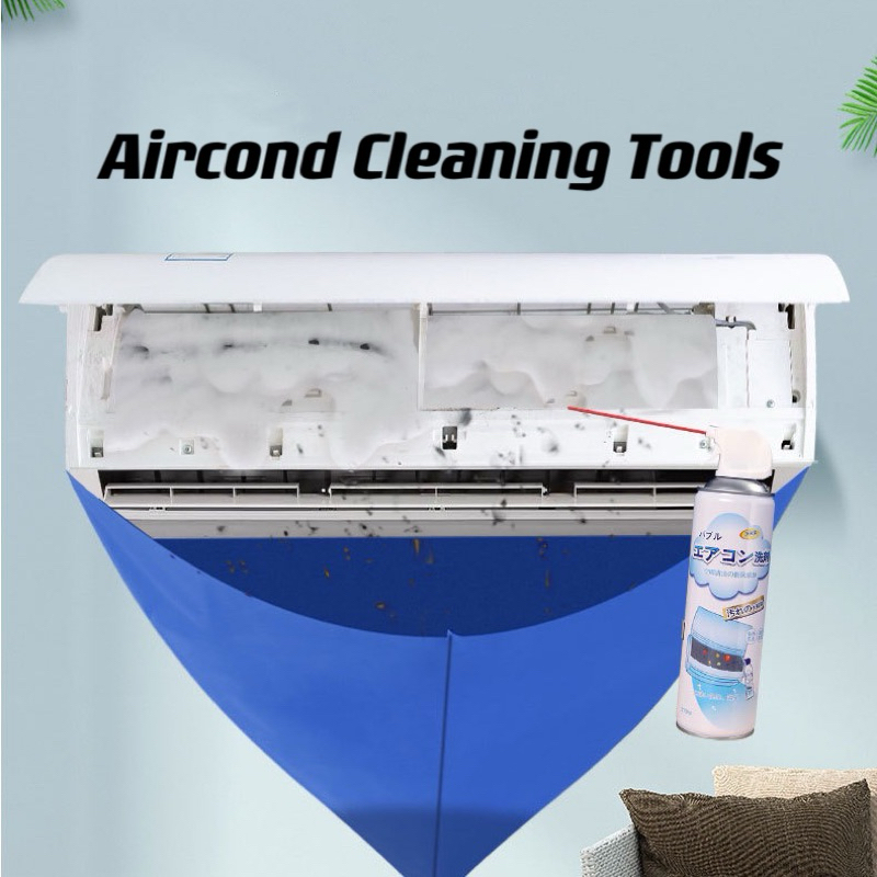 Aircond Cleaning Bag Kit With Aircond Cleaning Cover Pvc and Aircond Cleaner Spray apply to ...