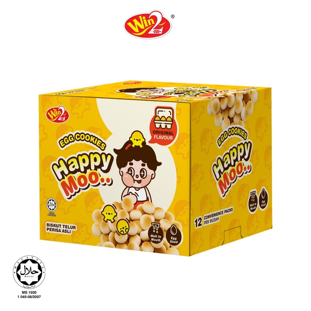 [VIRAL] WIN2 HAPPY MOO EGG COOKIES 35G X 12PKTS (ORIGINAL / MILK) WIN2 ...