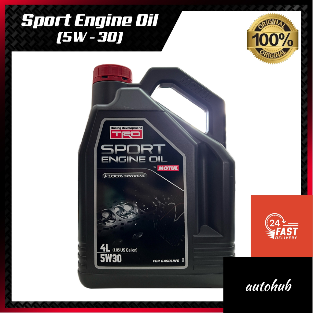 (ORIGINAL) TRD 5W30 Sport Engine Oil Fully Synthetic TOYOTA TRD 4L with ...