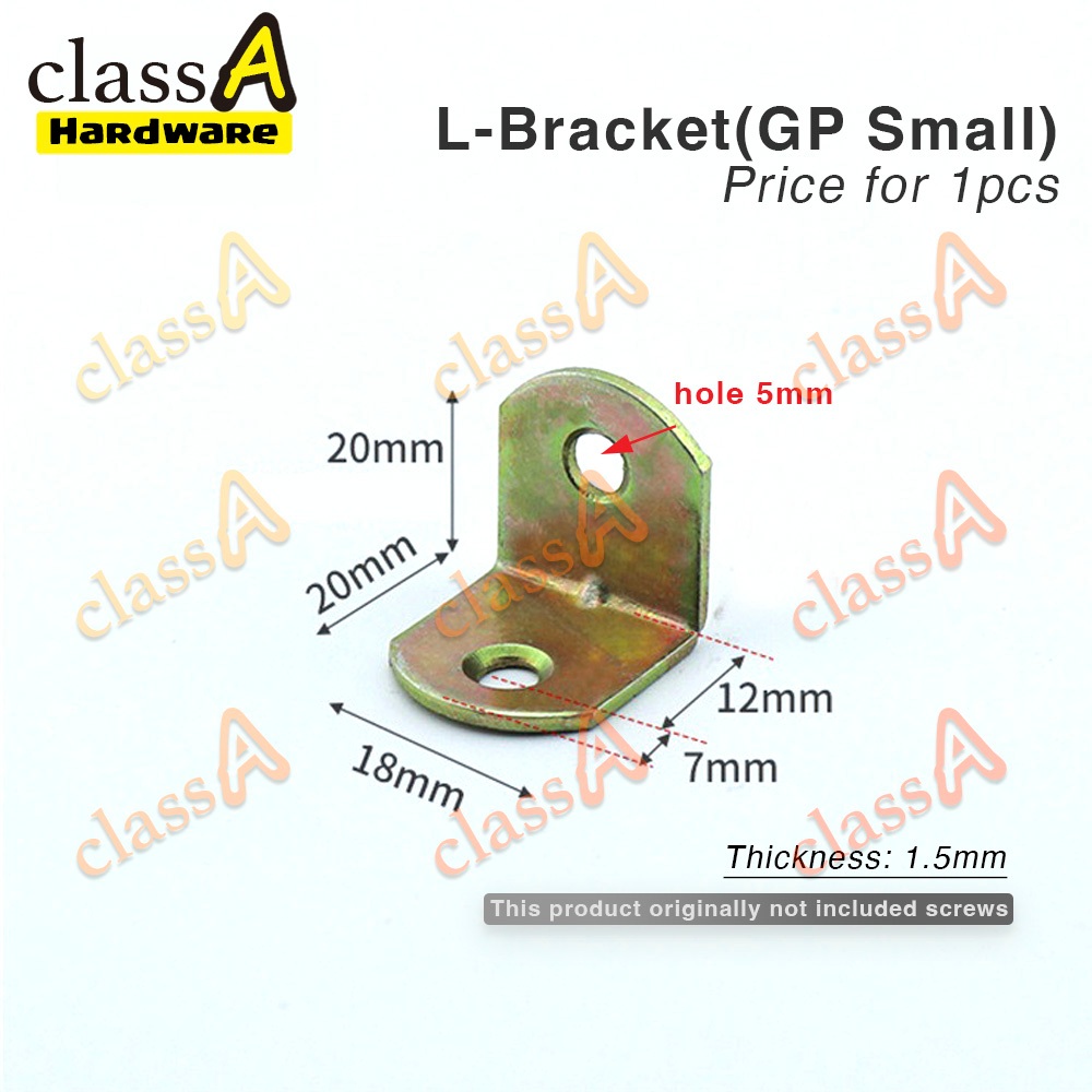 ClassAHW PVC L Shape Stainless Steel Bracket Metal Drawer Kitchen ...