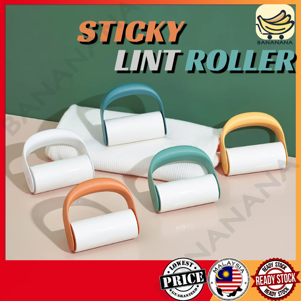 Strong Sticky Lint Roller Pet Hair Fur Removal Refillable Grip Handle ...