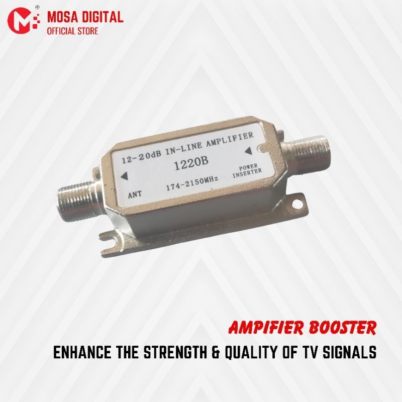 MOSA Booster Mytv Antenna Power High Gain DVBT2 Digital Antena 20db In-Line Amplifier 174 ...