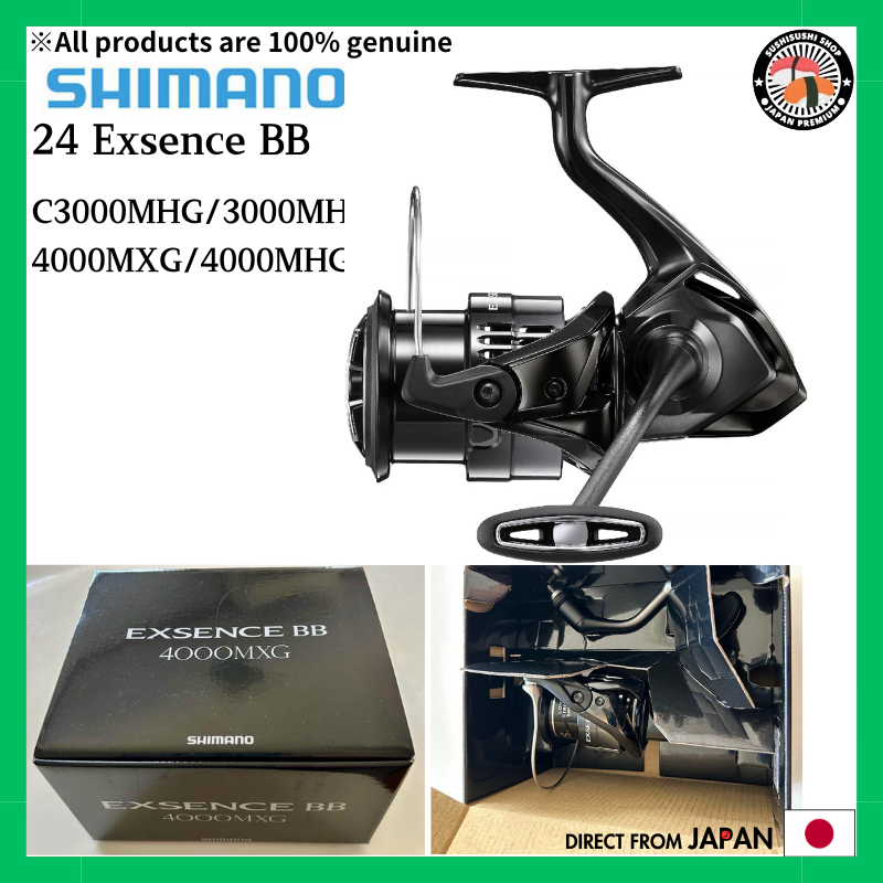 SHIMANO Spinning Reel 24 Exsence BB C3000MHG/3000MHG/4000MXG/4000MHG Direct from Japan | Shopee ...