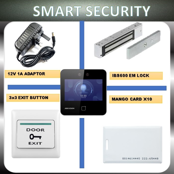 Hikvision door lock DS-K1T343EFX Face Recognition FULL SET Support Face ...