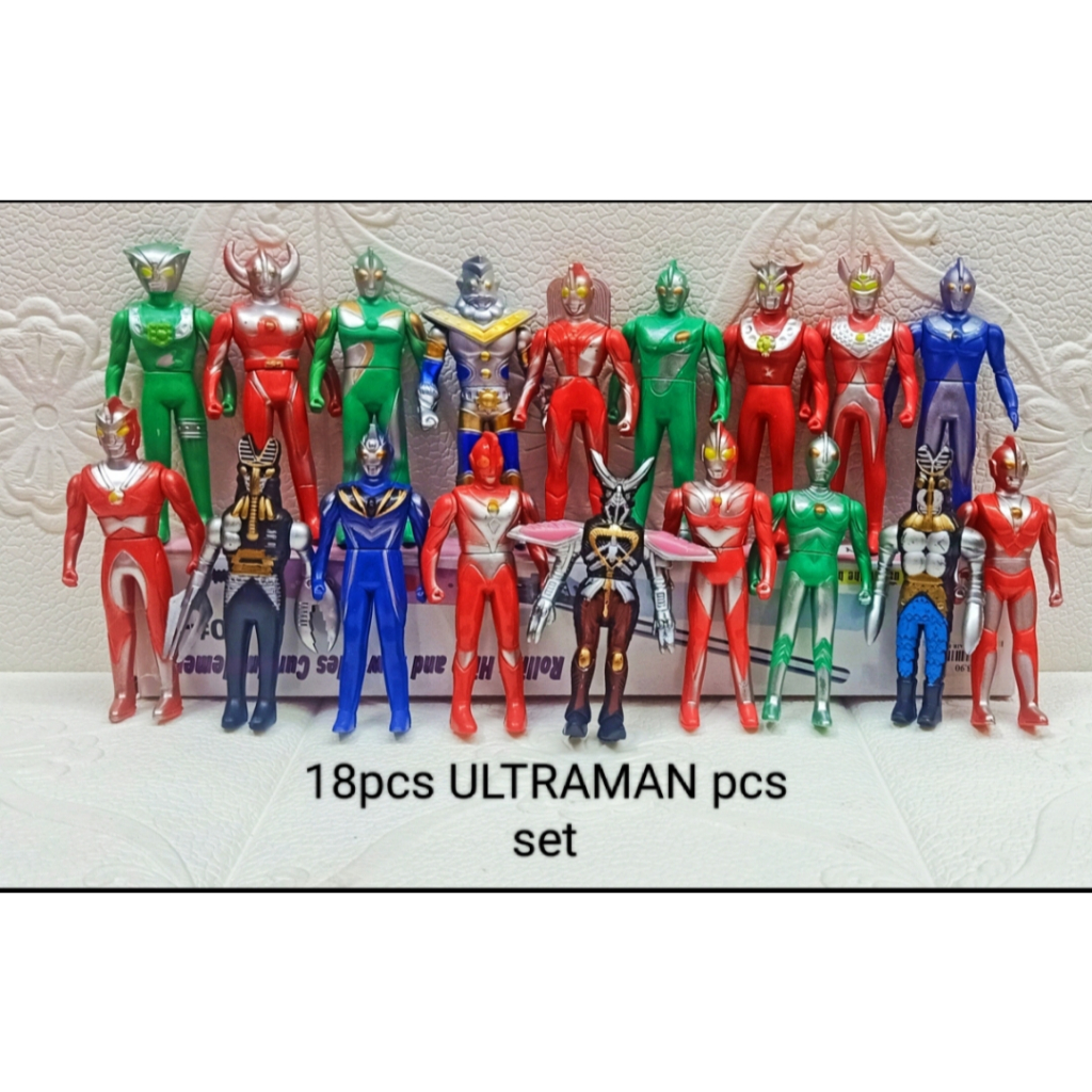 READY STOCK!!!18PCS ULTRAMAN FIGURINE SET BIRTHDAY GIFT FOR KIDS CAKE ...