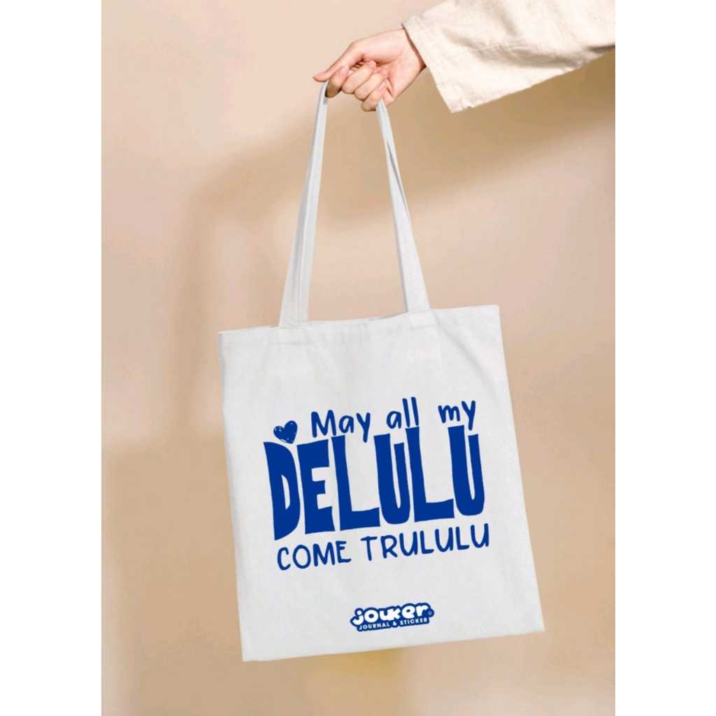 Totebag A4 / Delulu Totebag / Beg kain A4 | Shopee Malaysia