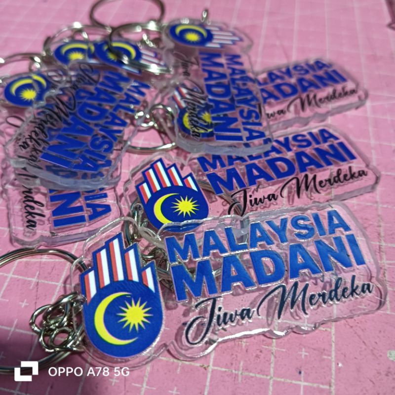 Malaysia Madani acrylic keychain | Shopee Malaysia