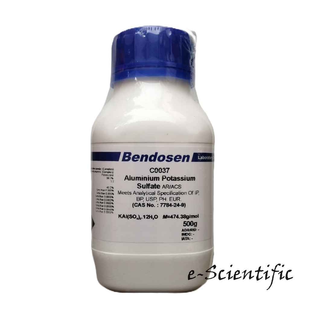 Aluminium Potassium Sulfate 12H2O AR, 500g, BENDOSEN | Shopee Malaysia