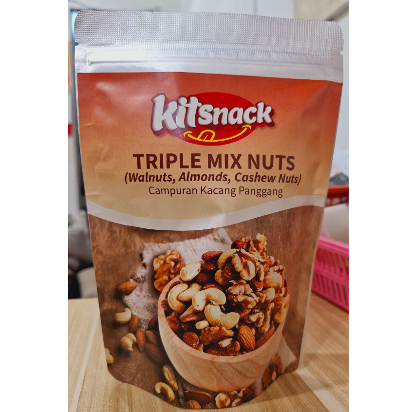 Kitsnack Triple Mix Nuts (Campuran Kacang Panggang)100gm | Shopee Malaysia