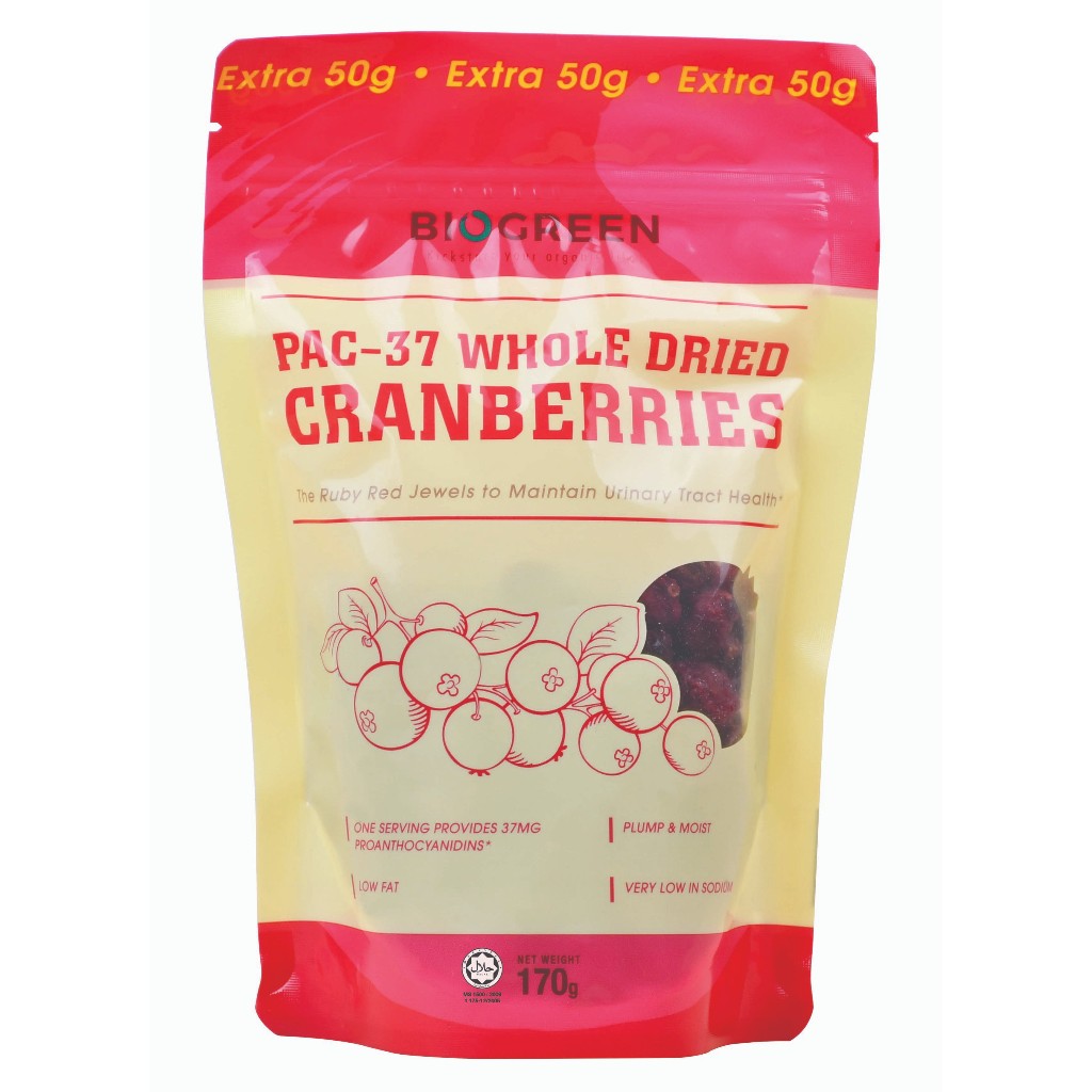 Biogreen PAC-37 Whole Dried Cranberries (170g) | Shopee Malaysia