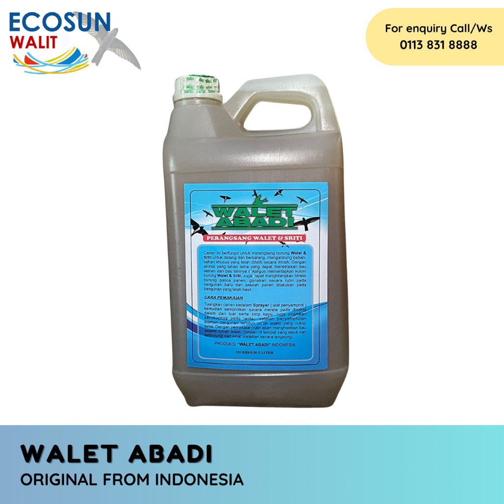 WALET ABADI (SWIFTLET AROMA/HORMON PEMIKAT BURUNG WALIT) | Shopee Malaysia