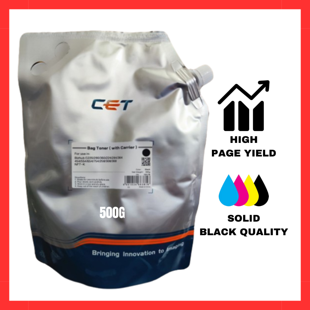 CET Toner Premium Konica Minolta Black For C220e C224e C364e C454e ...