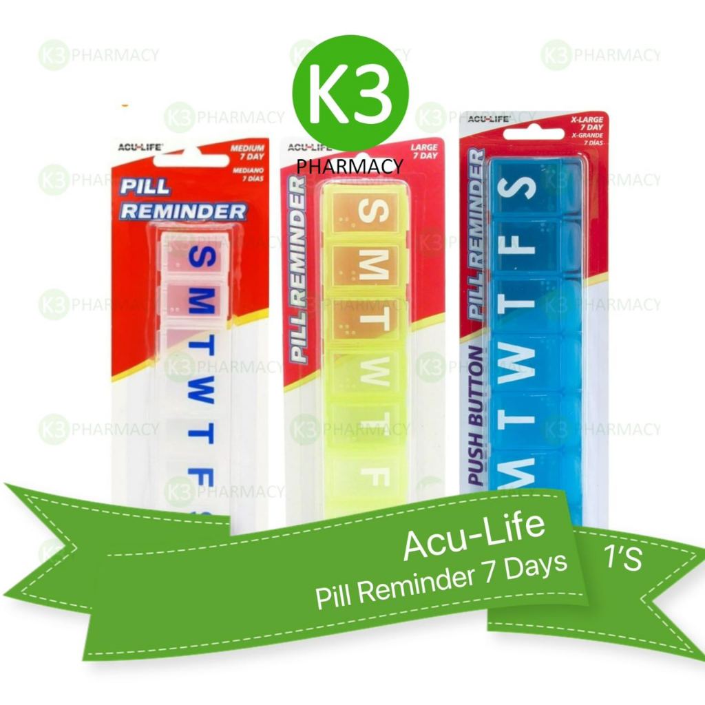 Acu-Life AcuLife Pill Reminder 7 Days (1'S Random Colour) | Shopee Malaysia