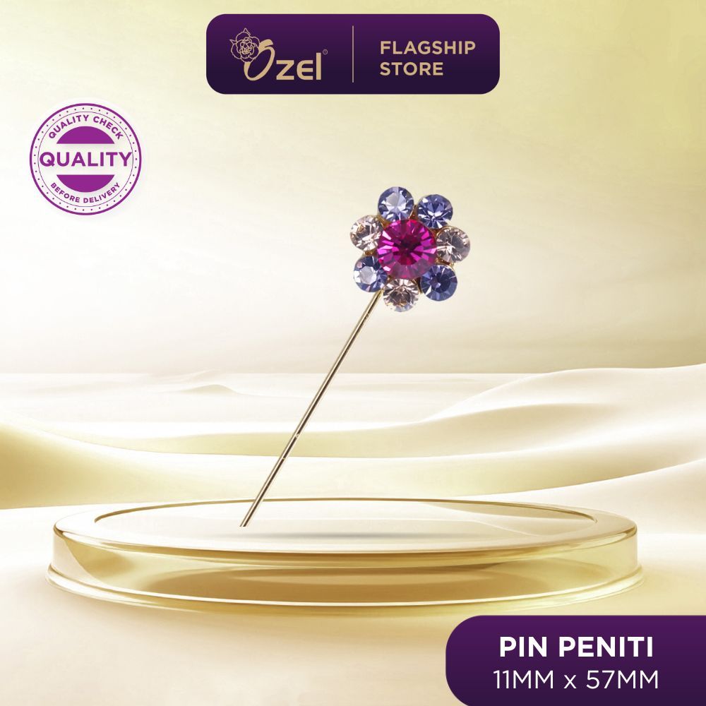 Ozel Pin Peniti W078 Kerongsang & Pin Tudung, Hijab, Songkok, Baju Kurung untuk Majlis Formal ...