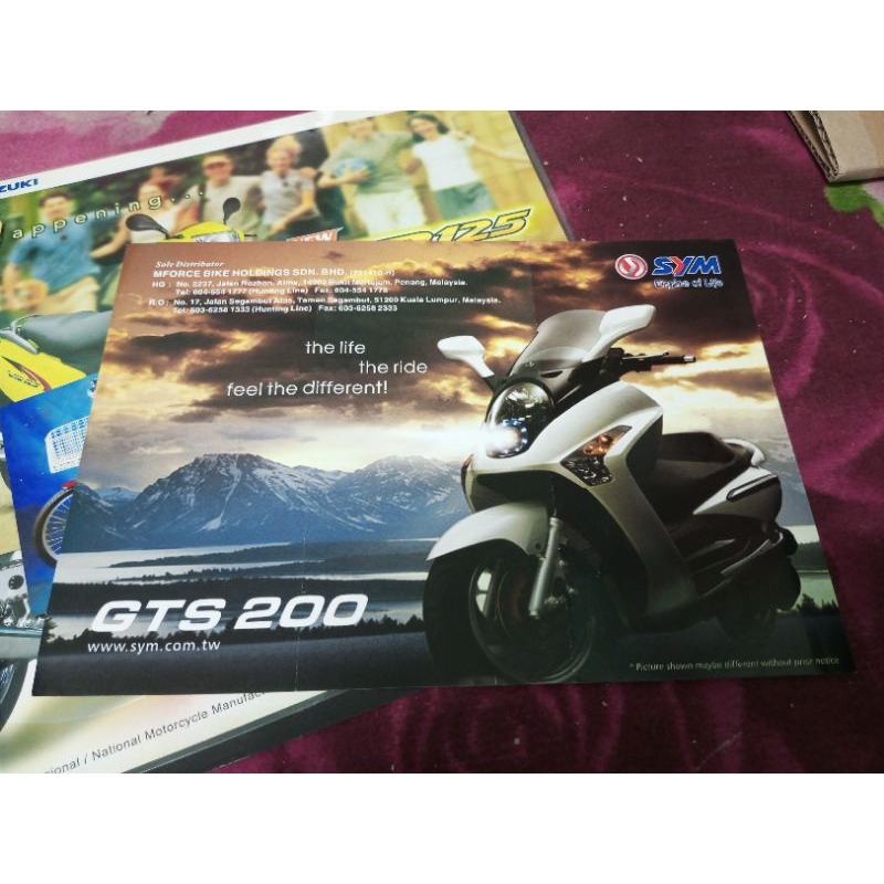 💯 Original brochure SYM GTS 200 | Shopee Malaysia