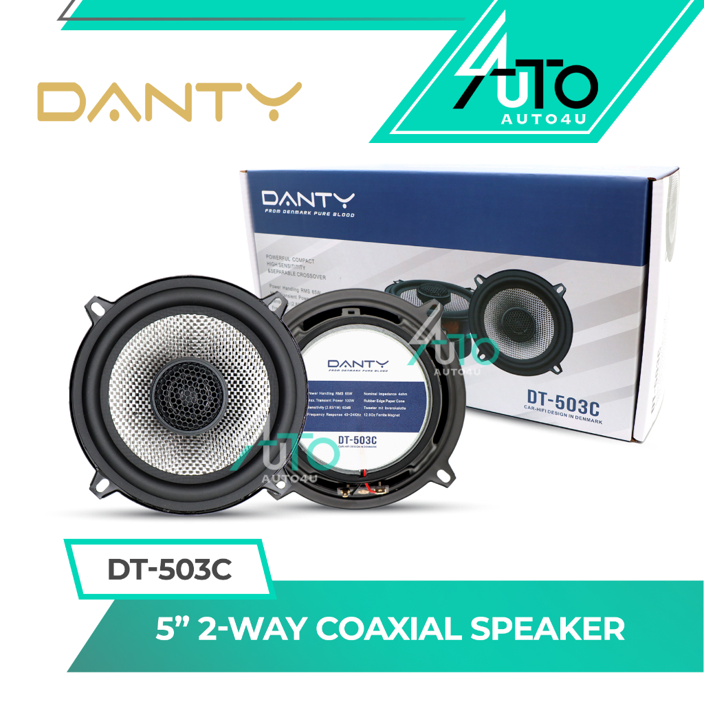 Danty DT-503C 5 Inch 2-Way Coaxial Car Speaker | Spiker Kereta ...