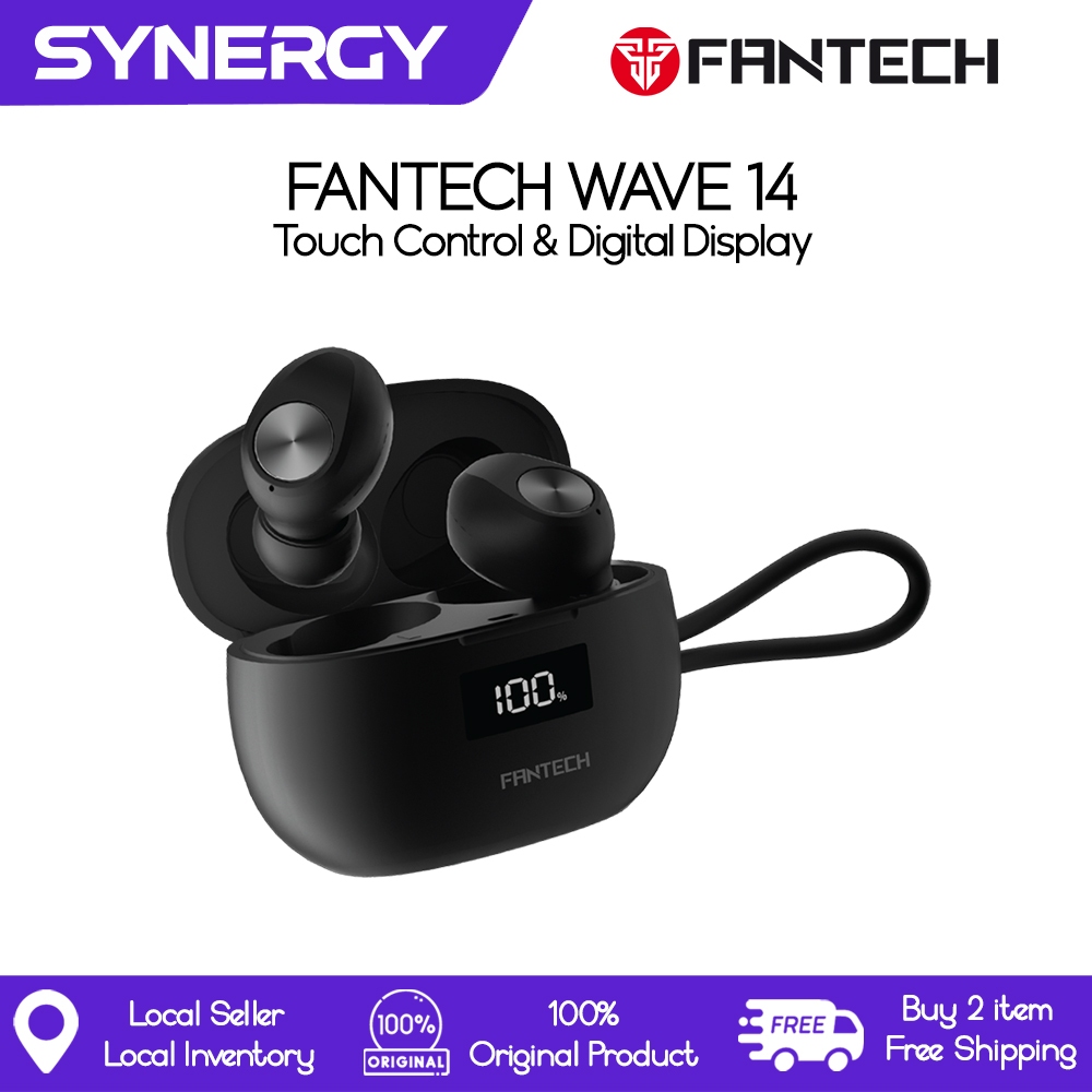 Fantech TWS Earbud Wave 14 TW14 with Touch Control, Digital Display ...