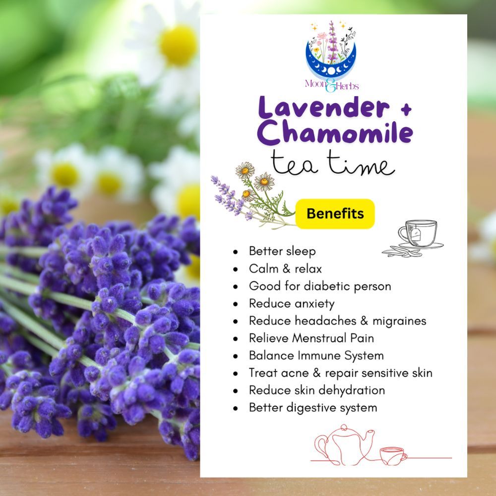 Moon & Herbs - Organic Lavender Chamomile Tea / Teh Lavender Kamomil ...
