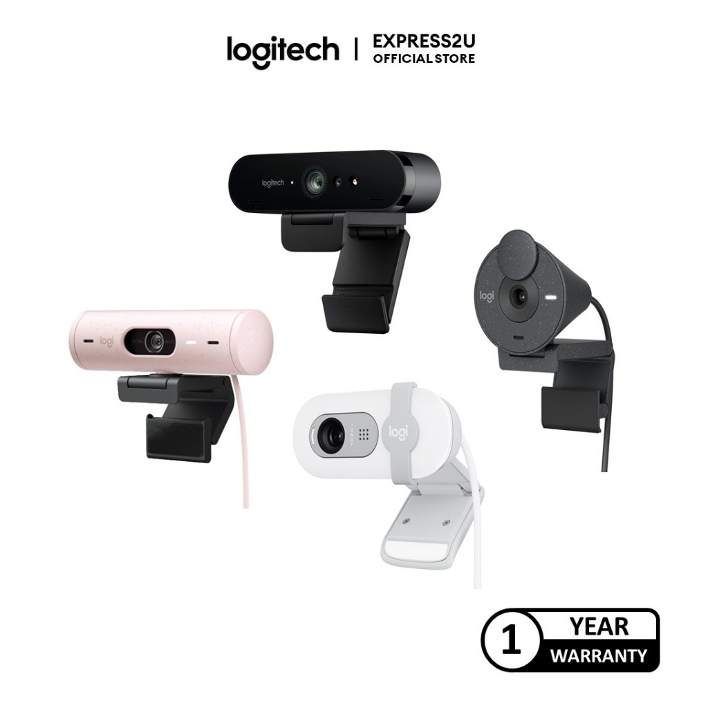 LOGITECH BRIO SERIES WEBCAM (100, 300, 500, 4K) | Shopee Malaysia