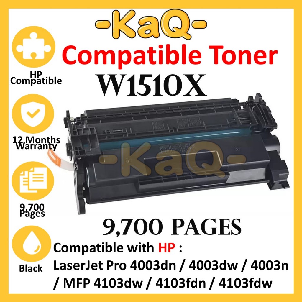 Compatible HP 151A 151X Toner with NEW CHIP W1510A W1510X Laserjet Pro ...