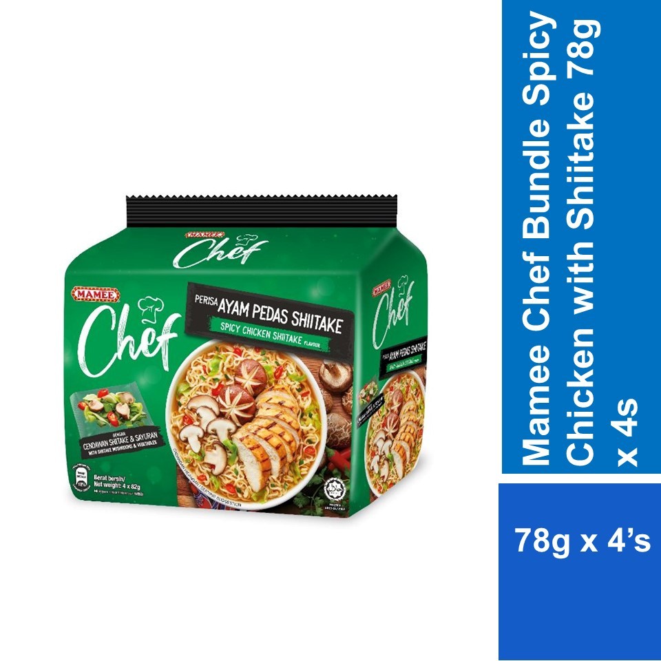 Mamee Chef Bundle Spicy Chicken with Shiitake 78g x 4s | Shopee Malaysia