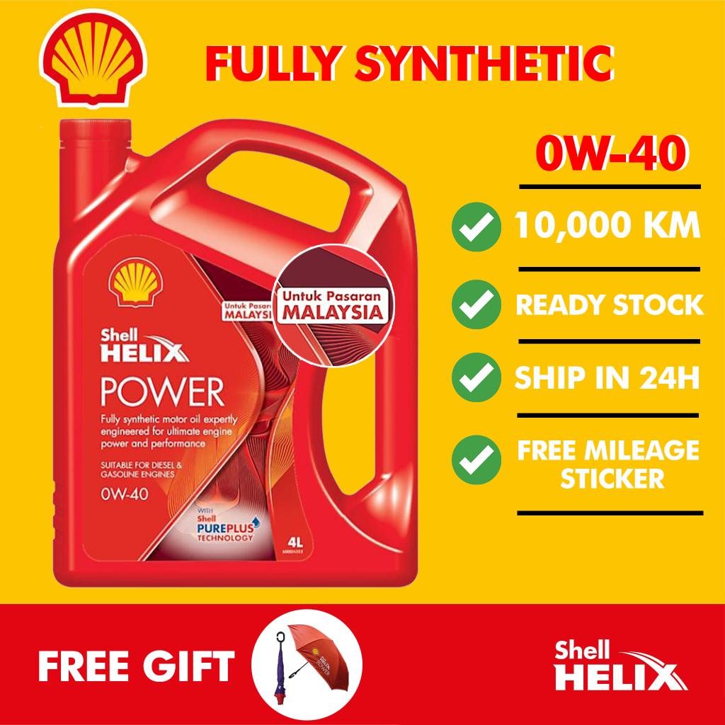 Shell Helix Power 0W-40 Fully Synthetic Engine Oil (4L) | Shopee Malaysia