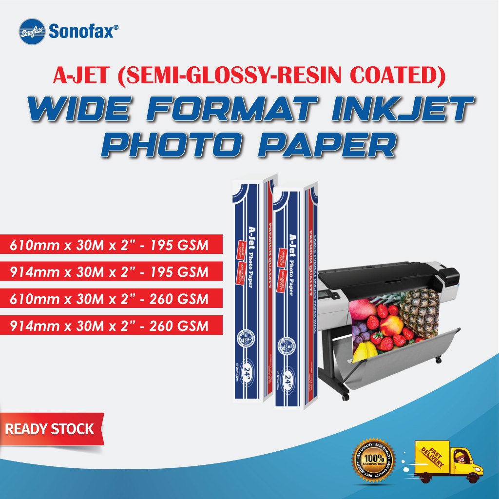 A-Jet Wideformat Inkjet Photo Paper - Semi-Glossy Resin Coated ...