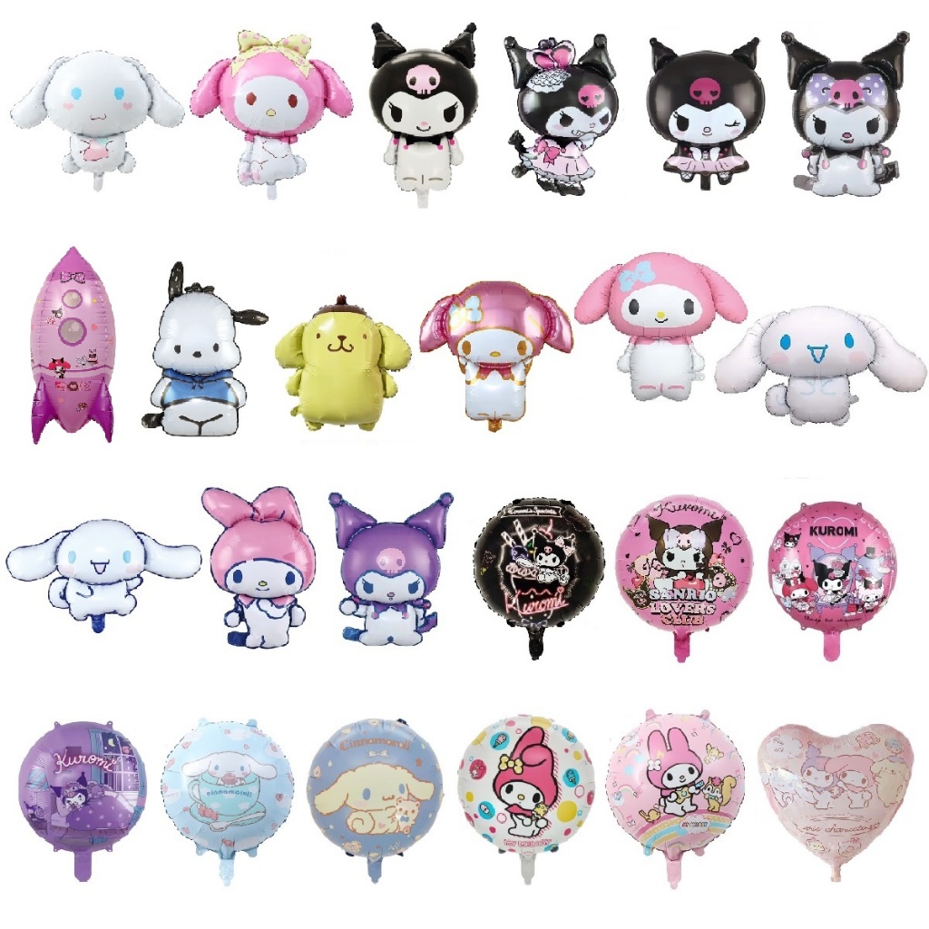 [Ready Stock] Sanrio Themed Foil Balloon Melody Kuromi Cinnamoroll ...