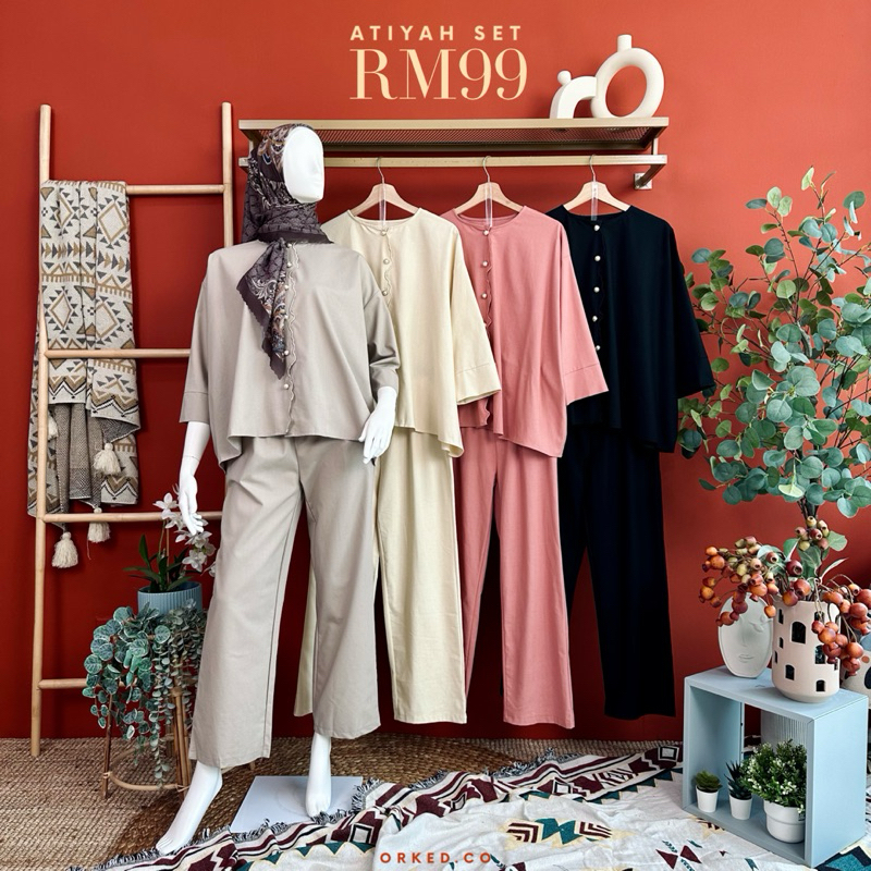 ATIYAH SET BY BUTIK ORKED.CO | Shopee Malaysia