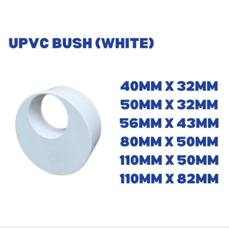 BBB uPvc Fittings Bush 1-1/4Inch - 4 Inch (32mm - 110mm) | Shopee Malaysia