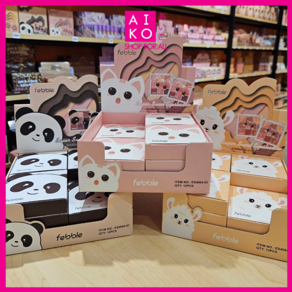 (AIKO)FEBBLE SUPER SWEET 9 COLOR EYESHADOW PALETTE | Shopee Malaysia