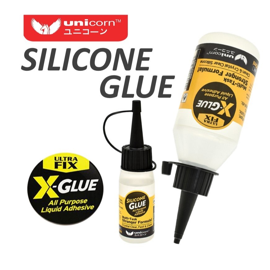 Unicorn Silicone Glue Multi Purpose Adhesive Crystal Clear Liquid Glue 30ML/100ML | Shopee Malaysia