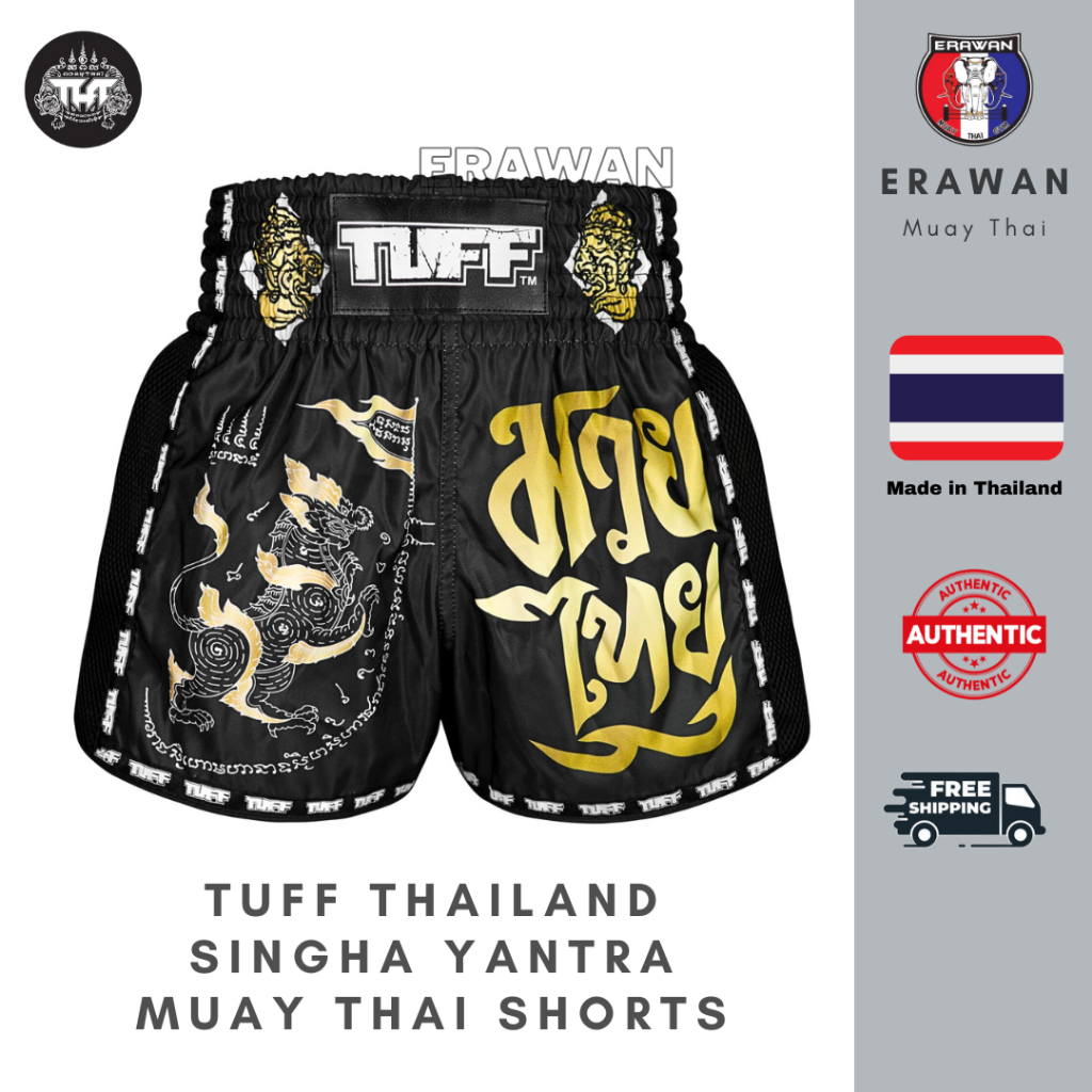Muay Thai Shorts / Boxing Trunks Thailand TUFF (MSC117 Singha Yantra ...