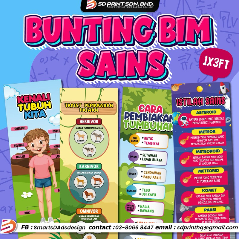 BANNER KECERIAAN BILIK SAINS. science poster. banner bim. Beam banner ...