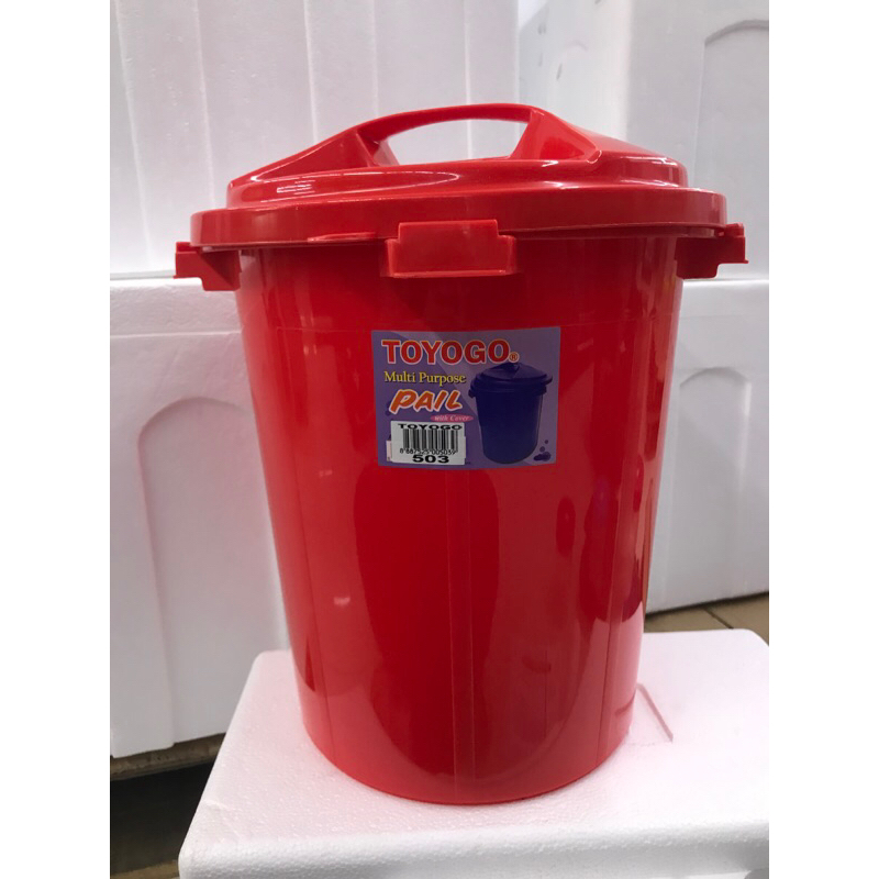 TOYOGO 503 PAIL WITH LID MULTIPURPOSE PAIL WITH COVER TONG AIR | Shopee ...