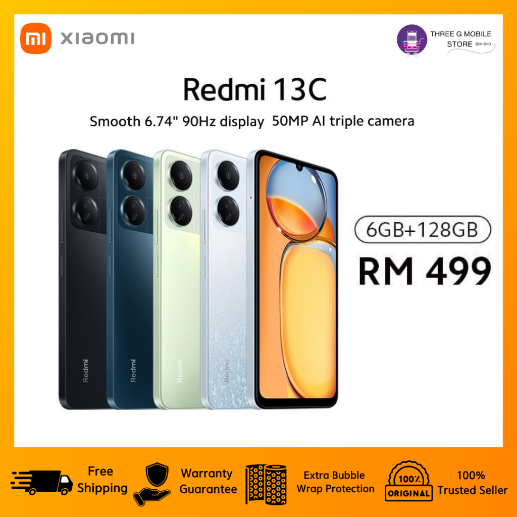 Redmi 13c 6GB+128GB Smartphone 90Hz 6.74’‘ display/50MP AI Triple ...