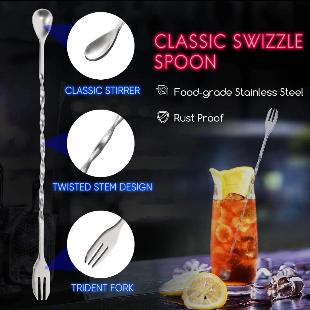 [Ready Stock] Stainless Steel Dual Head Stirrer Cocktail Bar Mixing ...