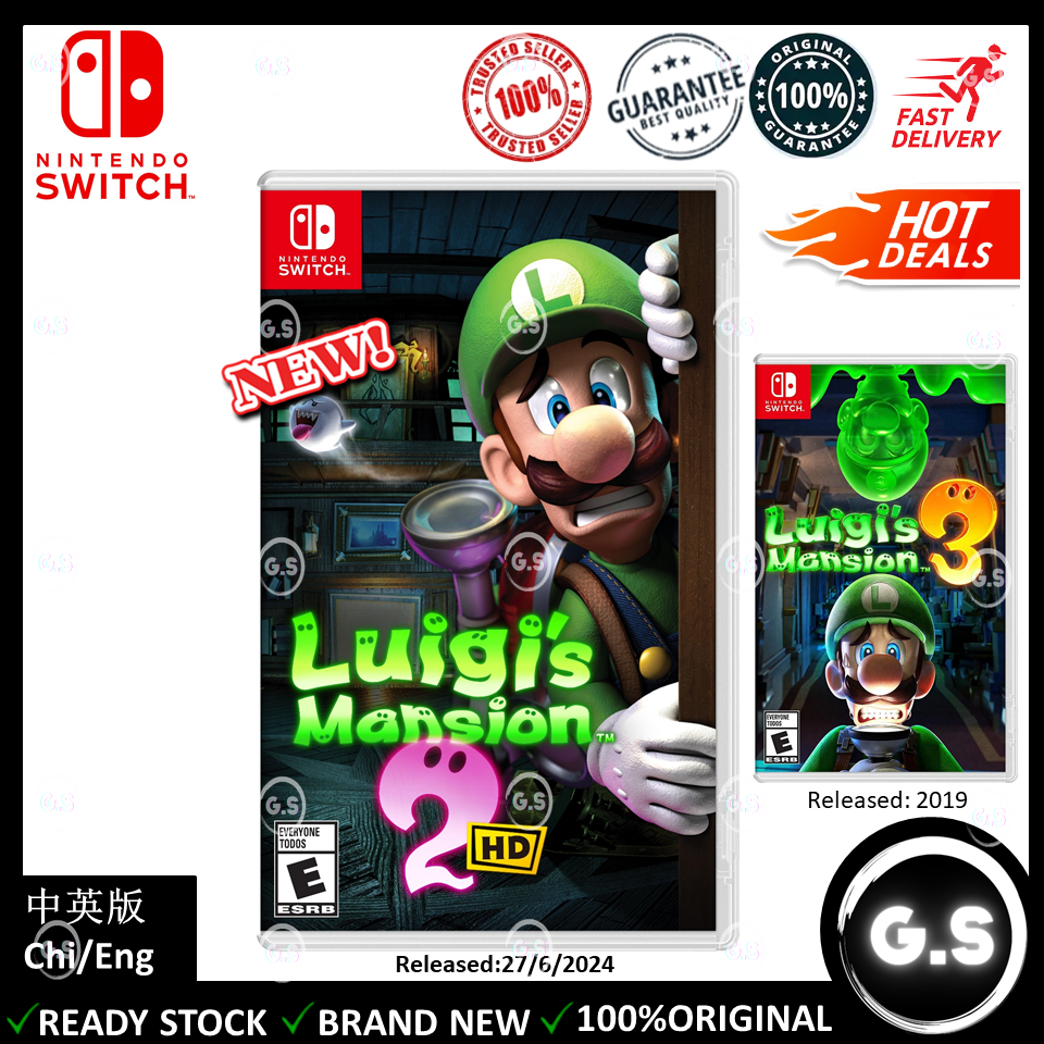 Nintendo Switch Luigi's Mansion 2HD / Luigi's Mansion 3 ( New And Sealed ) | Shopee Malaysia