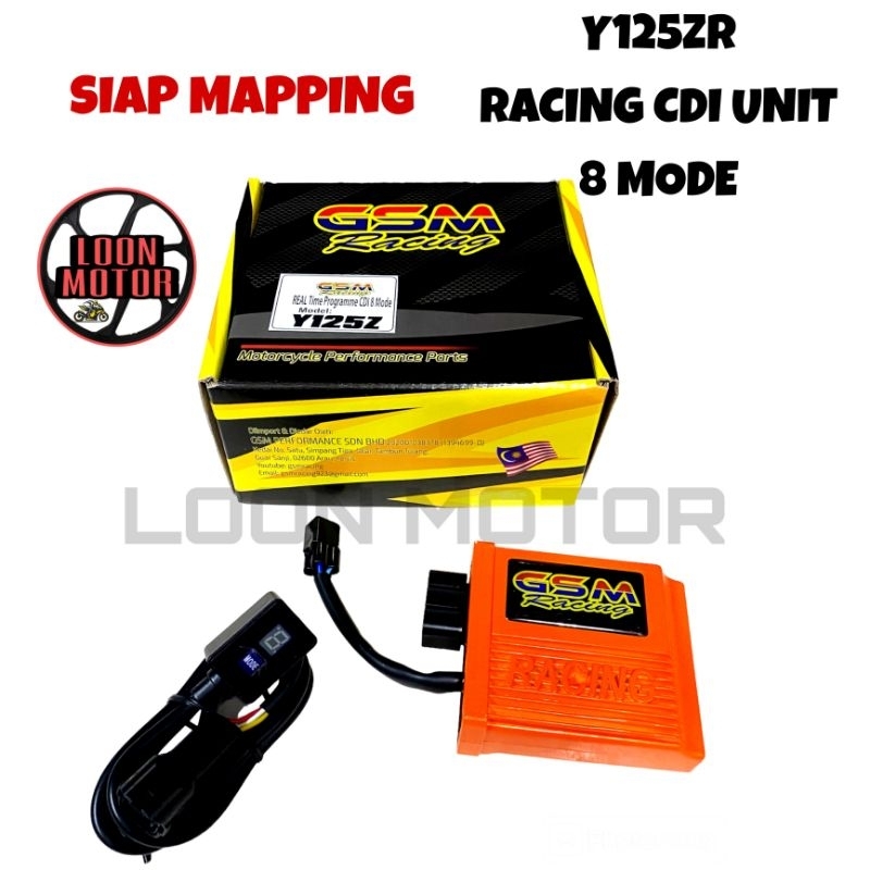 Y125Z Racing CDI Unit 8 Mode Siap Mapping GSM RACING | Shopee Malaysia