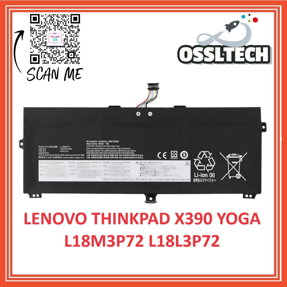 LENOVO THINKPAD X390 YOGA / X13 YOGA GEN 1 L18L3P72 L18M3P72 L18S3P72 ...