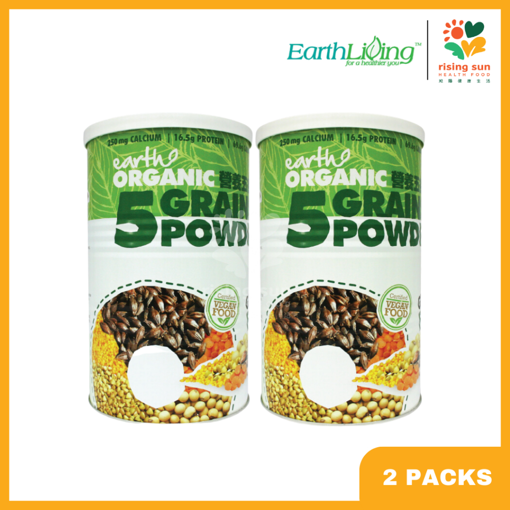 Earth Living Organic Five Grains Powder (500g x 2) – Twin Pack | Shopee ...