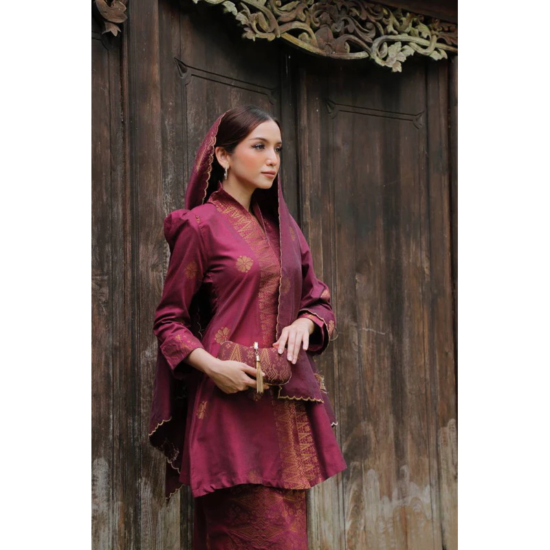 PLUS SIZE (3XL-7XL) I Kebaya Elegant | Kebaya Songket Selendang Sekali ...