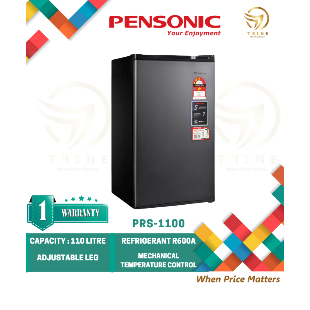 PENSONIC ONE DOOR REFRIGERATOR 110L PRS-1100 SINGLE DOOR FRIDGE PETI ...