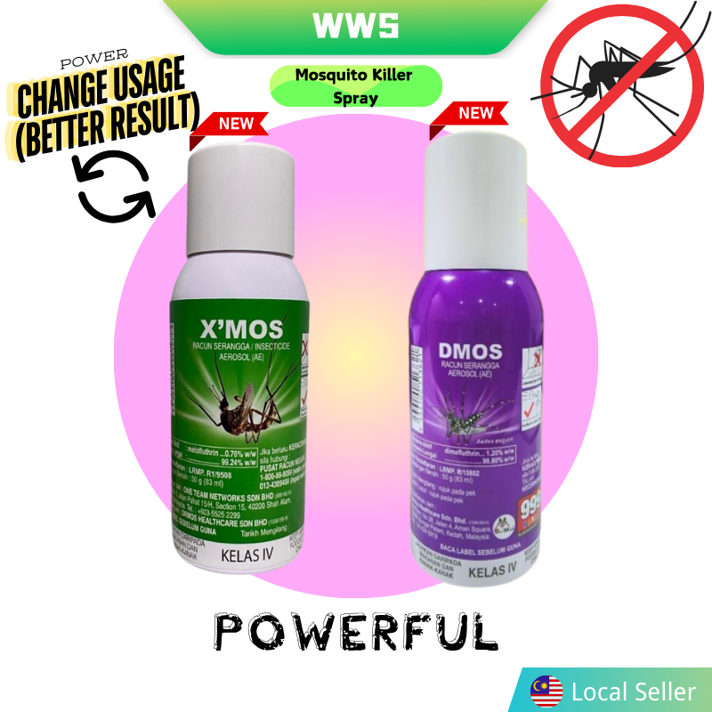 Mosquito Killer Spray (83ml/50g) (X-MOS)(D-MOS) | Shopee Malaysia