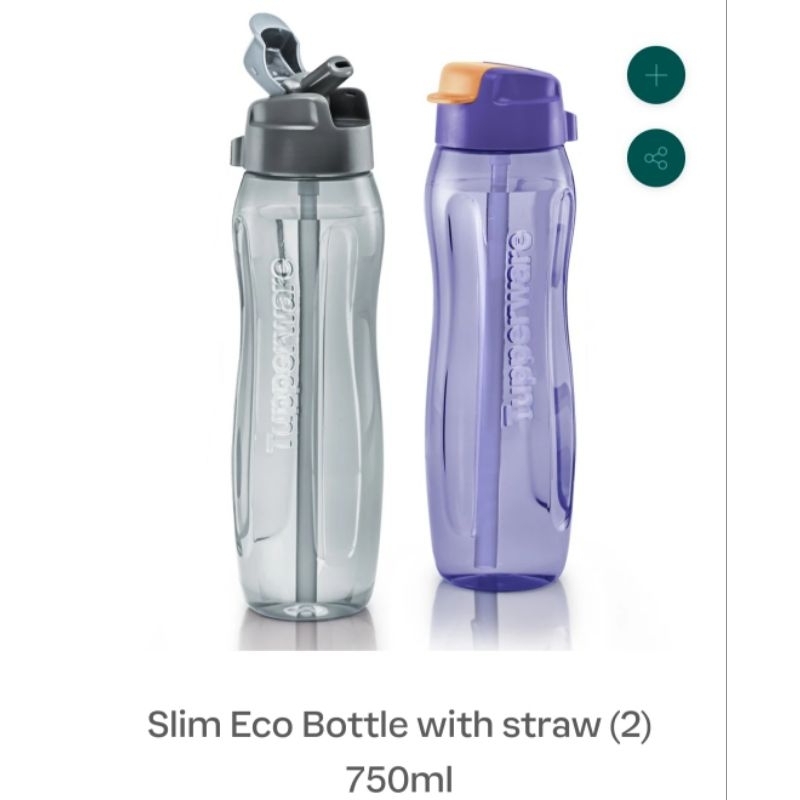 Tupperware Slim Eco Bottle With Straw 750ml(1 Pics) | Shopee Malaysia