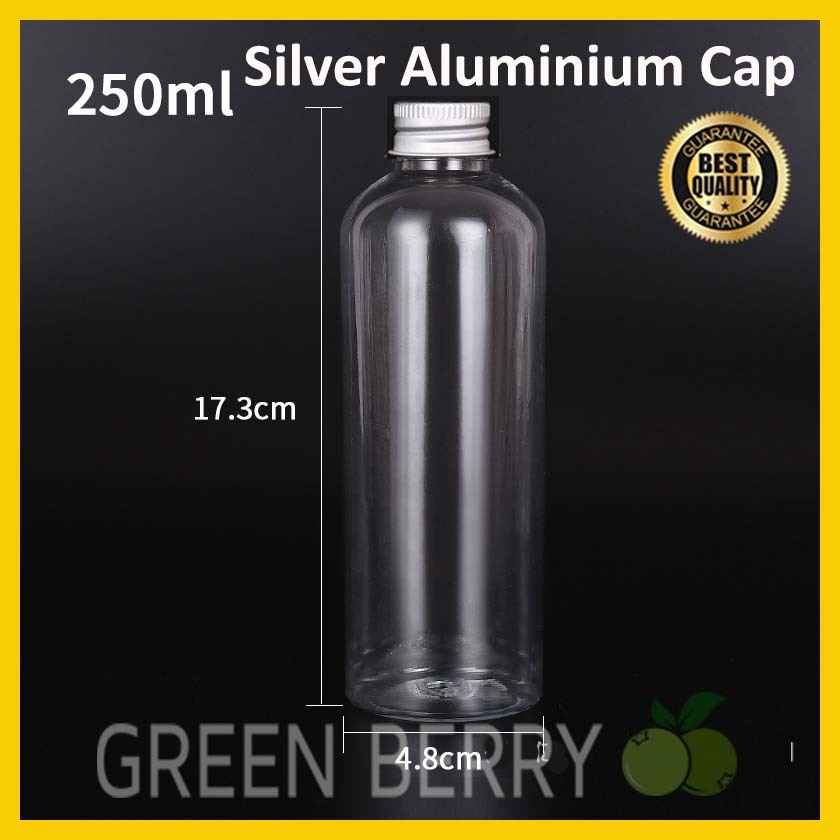 Transparent PET Juice Bottle with Aluminum Cap | Plastik Botol untuk ...